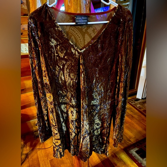 Helen David | Tops | Vintage Helen David England Eccentrics Sheer Crush ...